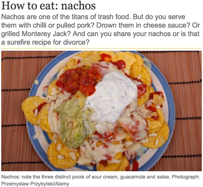 Brit paper explains how to eat nachos - the exotic 'titans of trash ...
