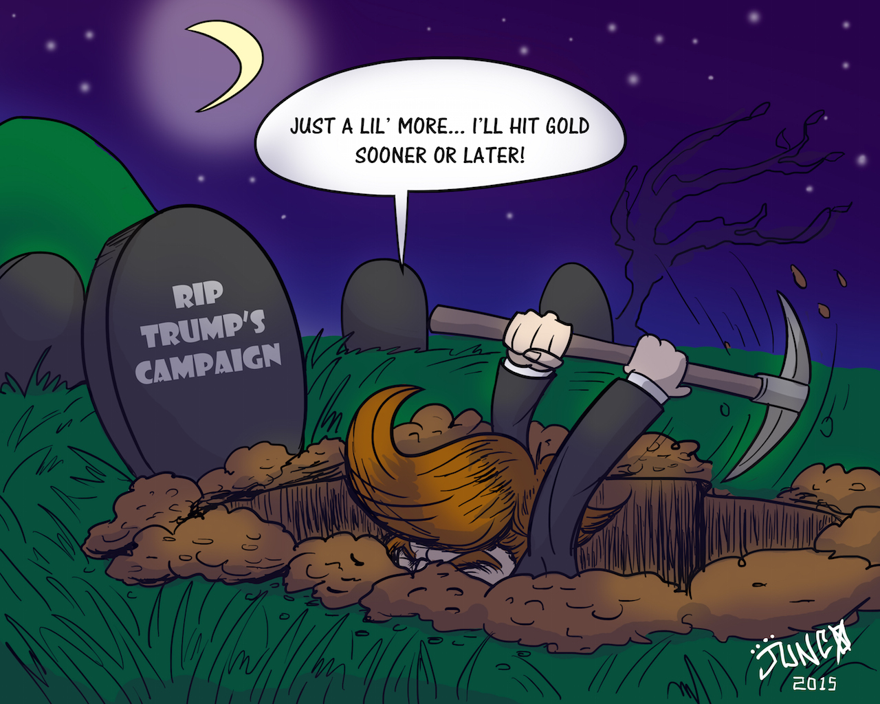 Digging Donald Trump: How low can you go? (toon) - POCHO