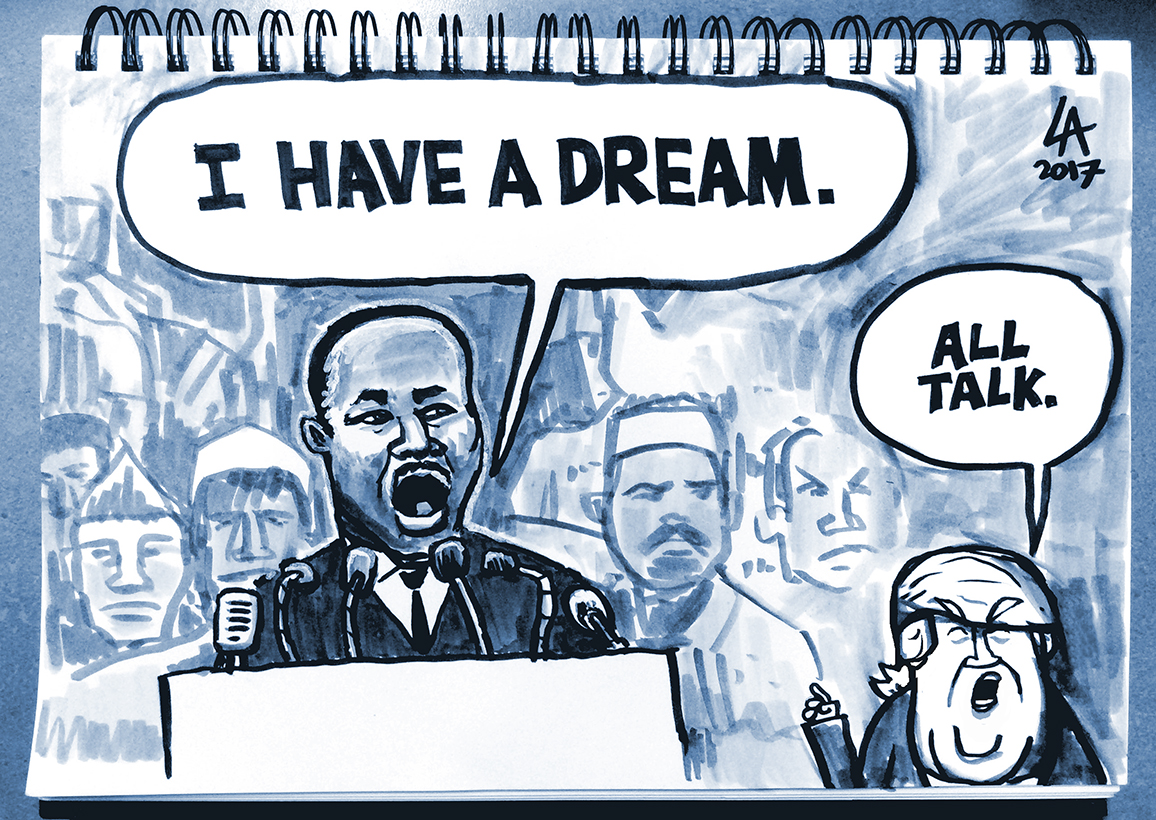 Donald Trump on Martin Luther King's legacy (toon) - POCHO