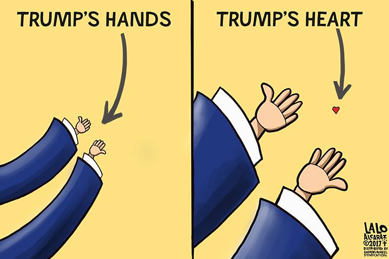 Donald Trump: Small hands, small _____ (toon) - POCHO