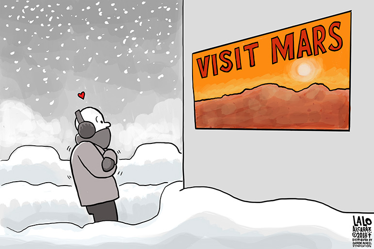 The weather outside's delightful – on Mars (toon) - POCHO