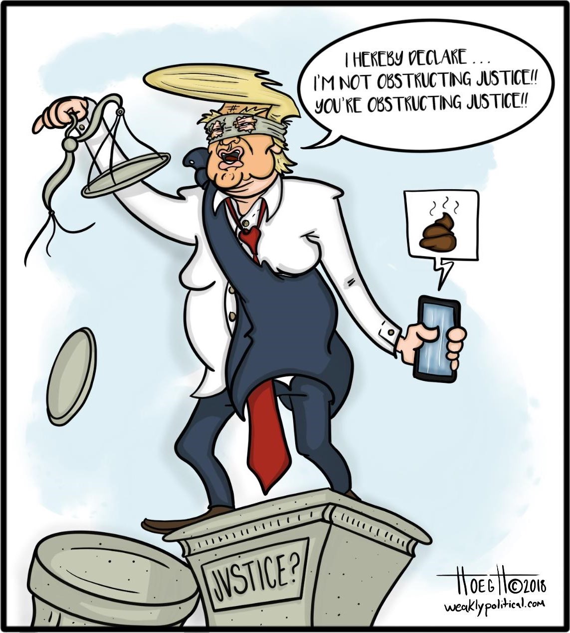 I'm not obstructing justice! You're obstructing justice! (toon) - POCHO